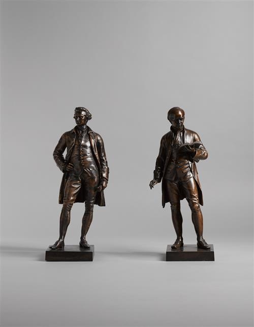 John Henry Foley | 2 WORKS, STATUES OF OLIVER GOLDSMITH & EDMUND BURKE ...