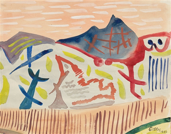 Werner Gilles | Landschaft (1956) | MutualArt