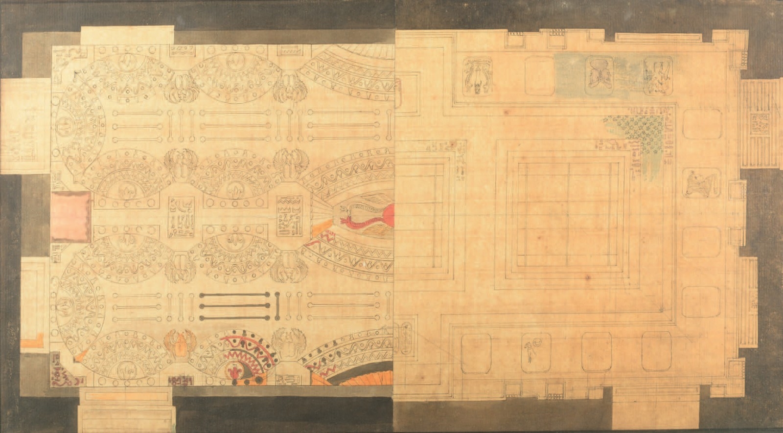 Jean Démosthène Dugourc | Projet de décor de plafond et sol pour la ...