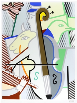 Lichtenstein Roy | Cubist Cello (1997) | MutualArt