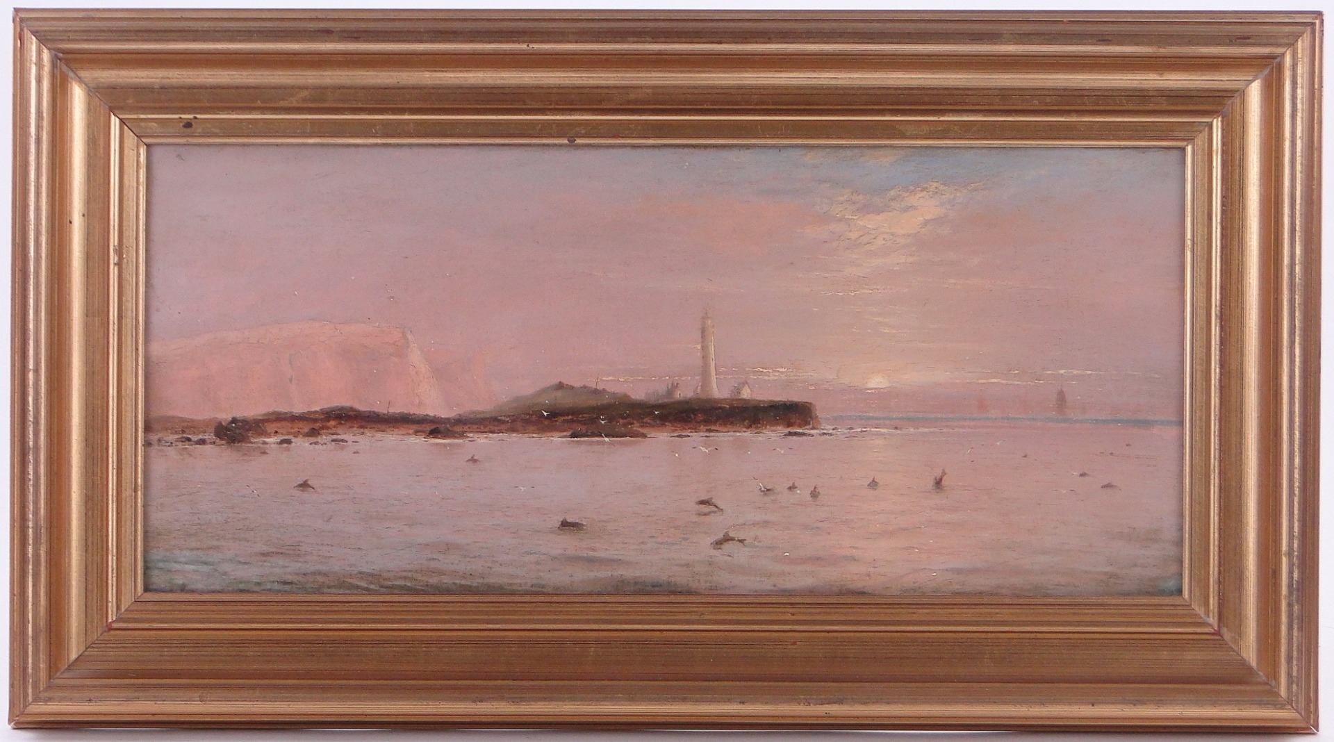 Harry Fenn | Sunset on Cape Trafalgar with dolphins in the foreground ...