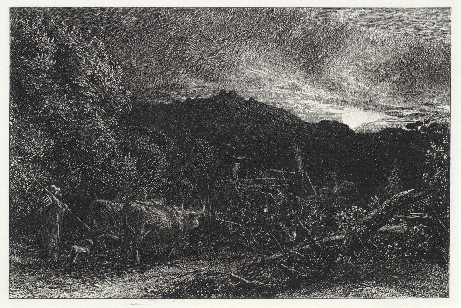 Samuel Palmer | Collection of Four Etchings (Lister 3,8,9,12) (1858 ...