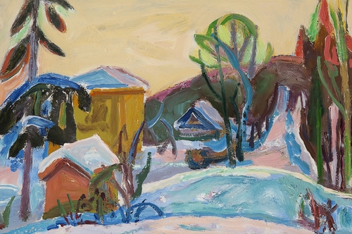 Aage Storstein | Snow in Adm. Børresen's Road, Bygdøy | MutualArt
