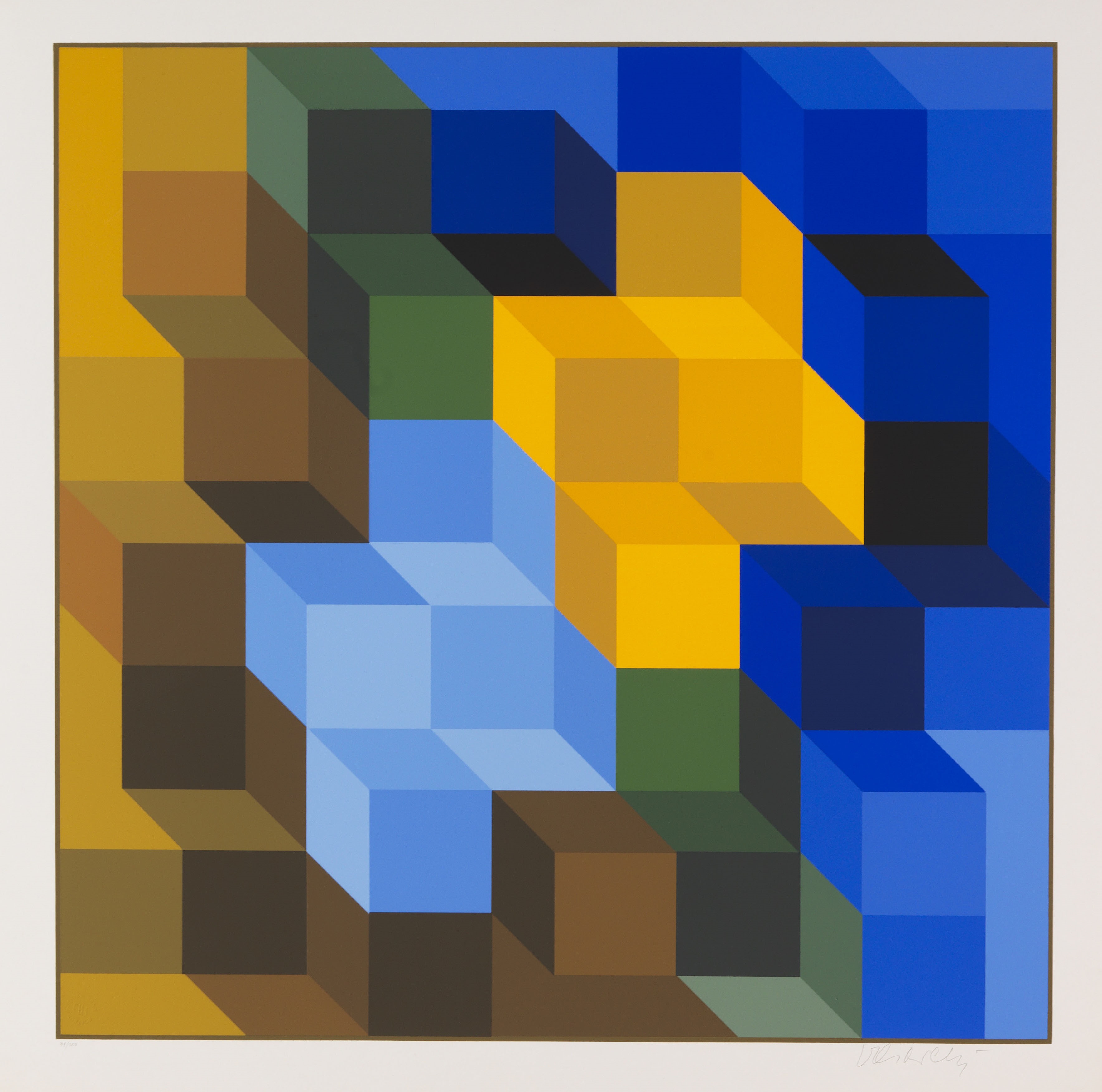 Victor Vasarely | 8 Works: Hommage à l'Hexagone (1969) | MutualArt