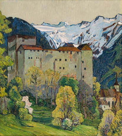 Hélène Funke | Kaprun castle with Kitzsteinhorn (Circa 1910s) | MutualArt