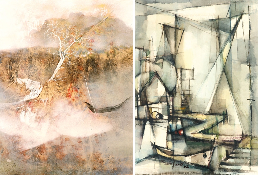 Seah Kim Joo | Two Works: Sheltered Mooring and Boats | MutualArt