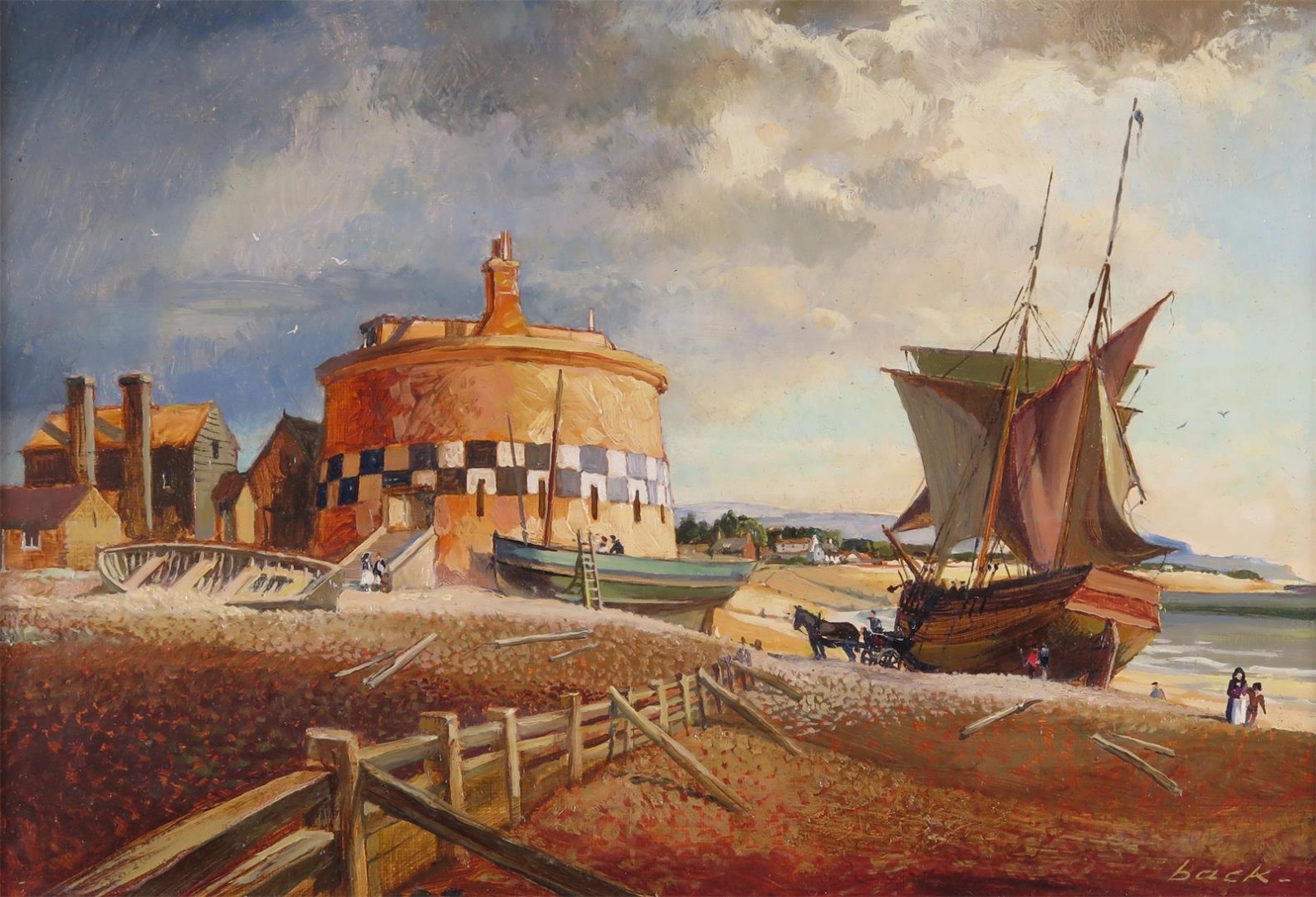 Robert Trenaman Back | Late 19th Century Collier brig at Pevensey ...