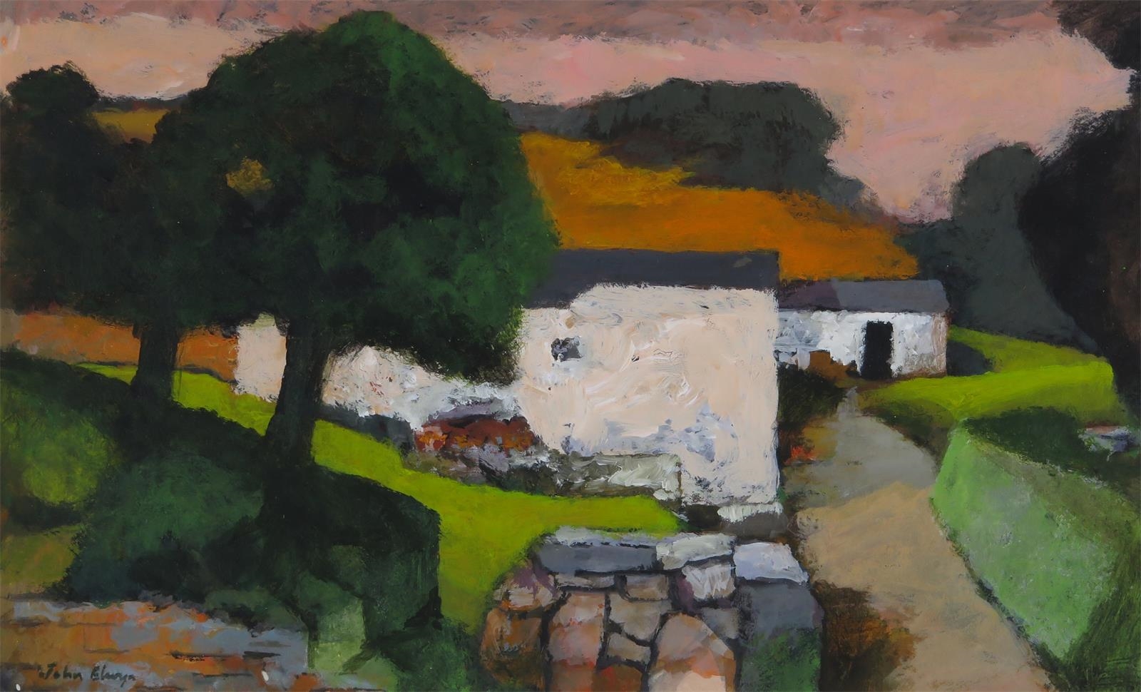 John Elwyn | Two works: Dyfed landscape; The remote Welsh landscape ...