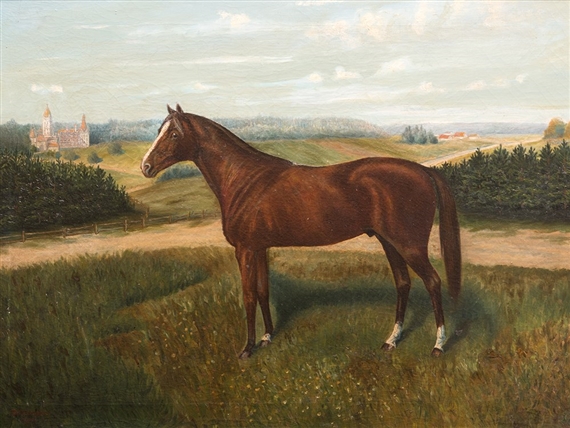 Robert Reimann | Portrait of a Horse in Landscape (1921) | MutualArt