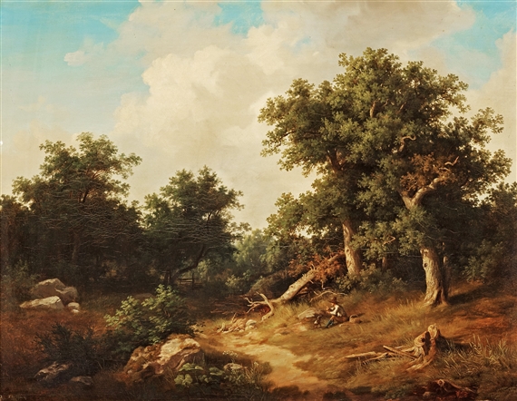 Edvard Bergh | The shepard and his dog (1853) | MutualArt