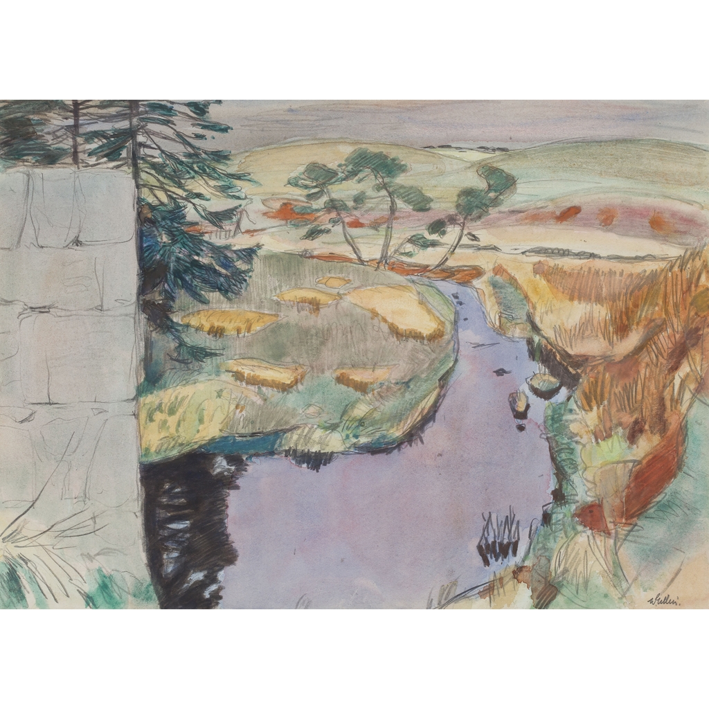 Sir William George Gillies | LANDSCAPE WITH CATTLE GRAZING | MutualArt
