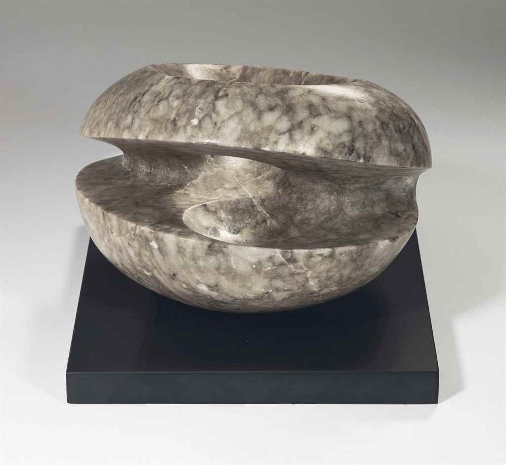 Barbara Hepworth | Sculpture with Colour Pale Blue and Red (1943 ...