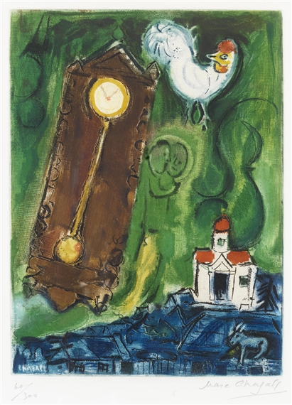 Marc Chagall | The Rooster and the Clock (Circa 1950) | MutualArt