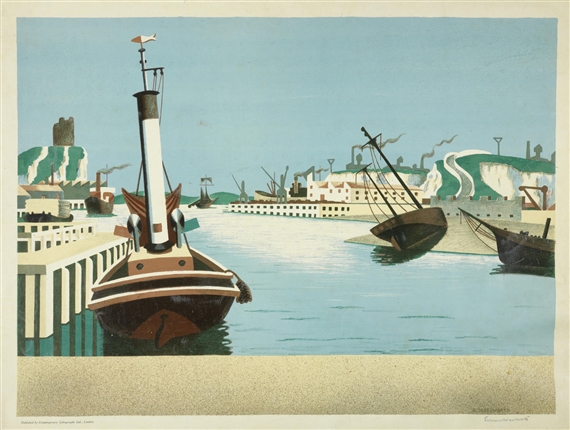 Edward Wadsworth | Imaginary Harbour (1938) | MutualArt