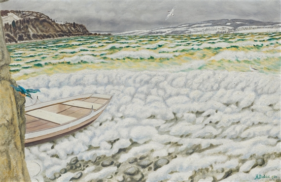 Adolf Dietrich | Waves breaking at the Untersee in Winter (1924 ...