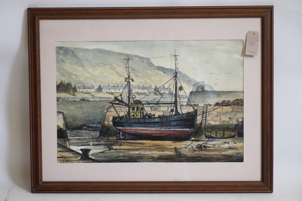 Jack Rigg | Fishing Trawler in Burnmouth Harbour (1977) | MutualArt