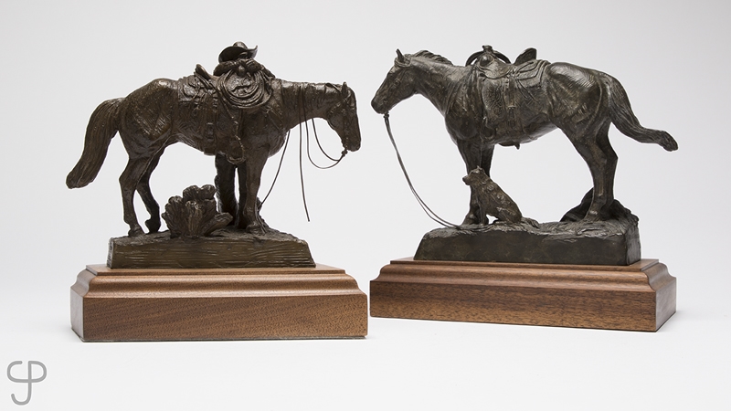 Harold Holden | 2 Works: Rranch Hands Standing Saddled Horse with Dog ...