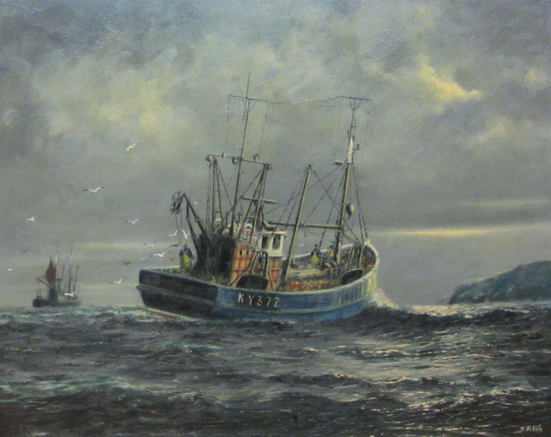 Jack Rigg | Fishing Boat Returning to Harbour (1973) | MutualArt