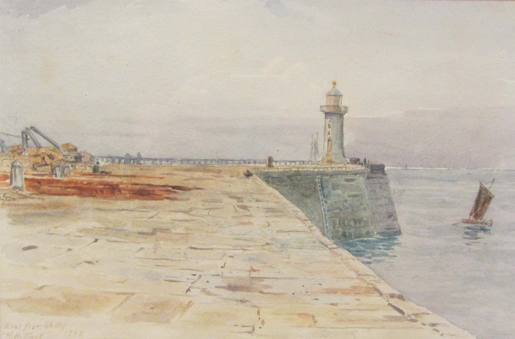 William Henry Pigott | 'East pier Whitby' (1898) | MutualArt