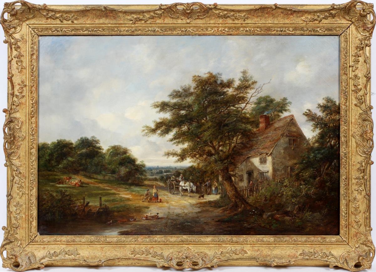 Robert Burrows | English Landscape (1874) | MutualArt