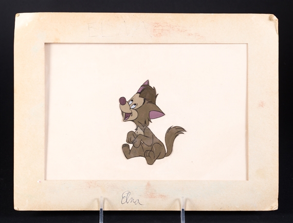 Walt Disney | Cel of wolf cub with matte (1967) | MutualArt