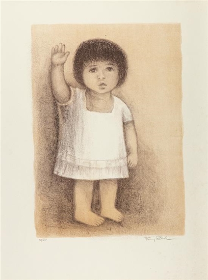 Fanny Rabel | Little Girl Waving | MutualArt