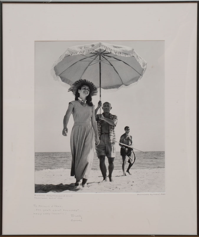 Robert Capa | Picasso and Francoise Gilot | MutualArt