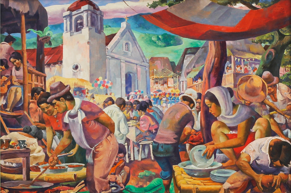 Carlos V. Francisco | Untitled, (Pista ng Angono, The Fiesta of Angono ...