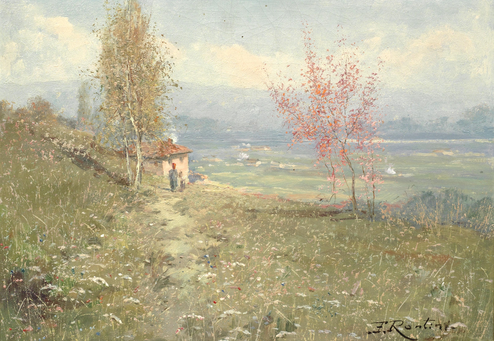 Ferruccio Rontini | Set of 3 works: Spring landscapes | MutualArt