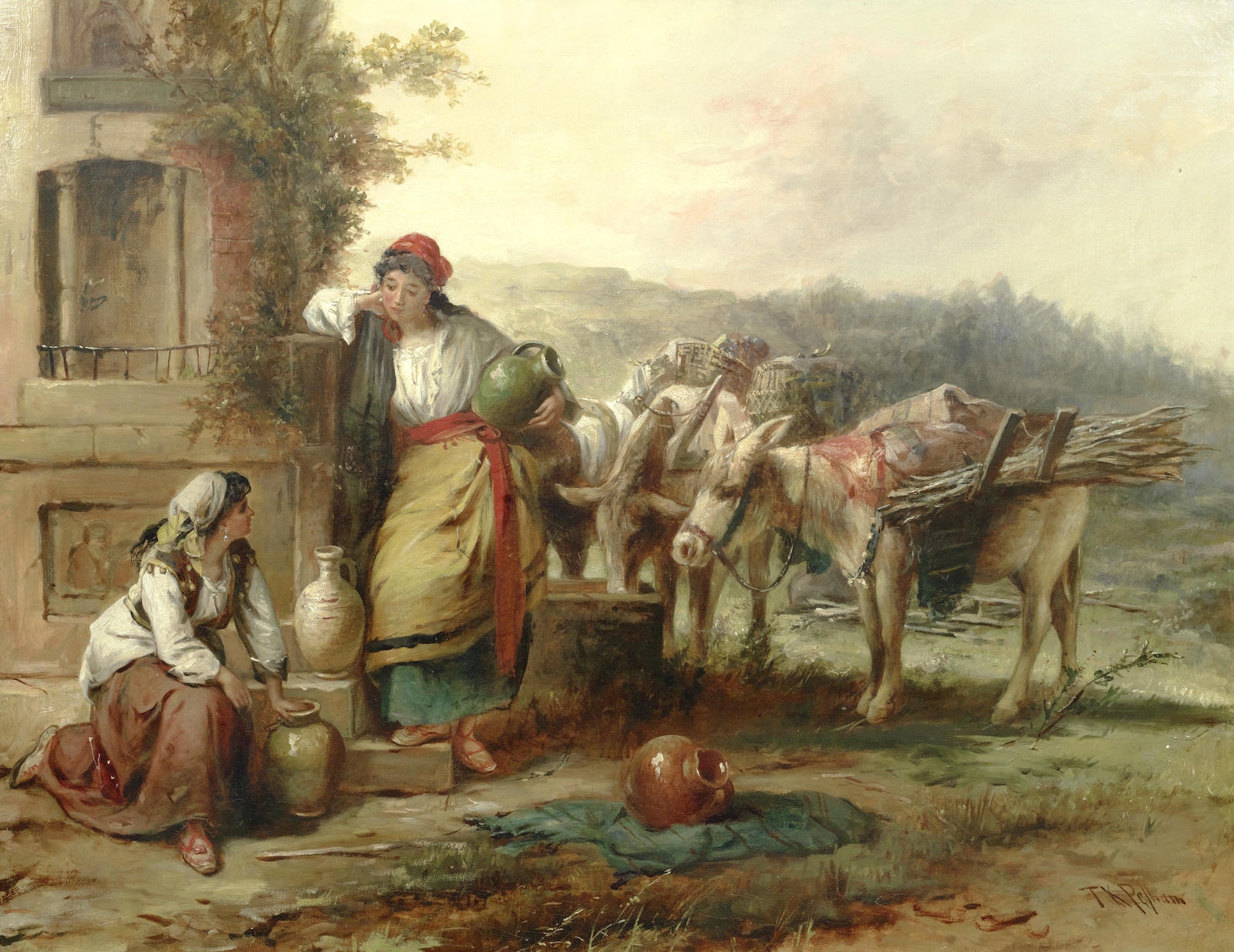 Thomas Kent Pelham | Apple peeling at an open window | MutualArt