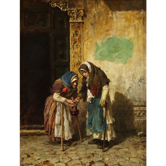 Attilio Simonetti | SEEKING ALMS (1871) | MutualArt