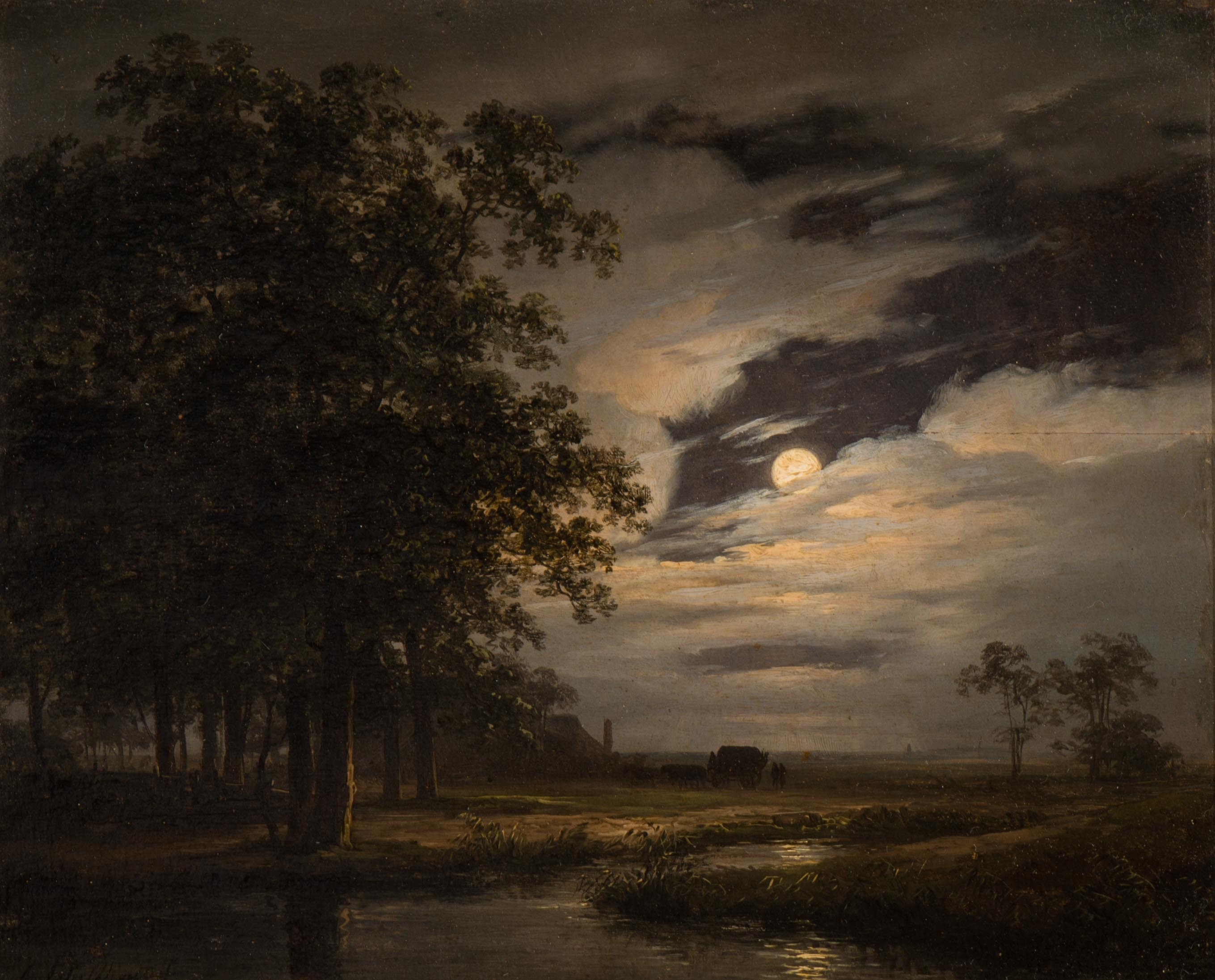 Andreas Schelfhout | Behind the dunes | MutualArt