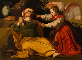 Dirck Van Baburen | Elia and the angel on mount Horeb (I Kings 19:5-6 ...