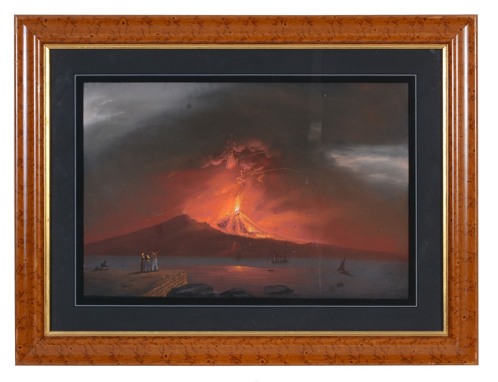Neapolitan School, 19th Century | Mount Vesuvius in Eruption (19th ...