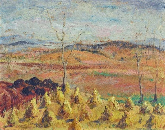 Charles Bush | 2 Works: Victorian Pastoral, Victorian Wheat Country ...