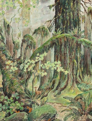 Ernest Norling | Deer Among Redwoods | MutualArt