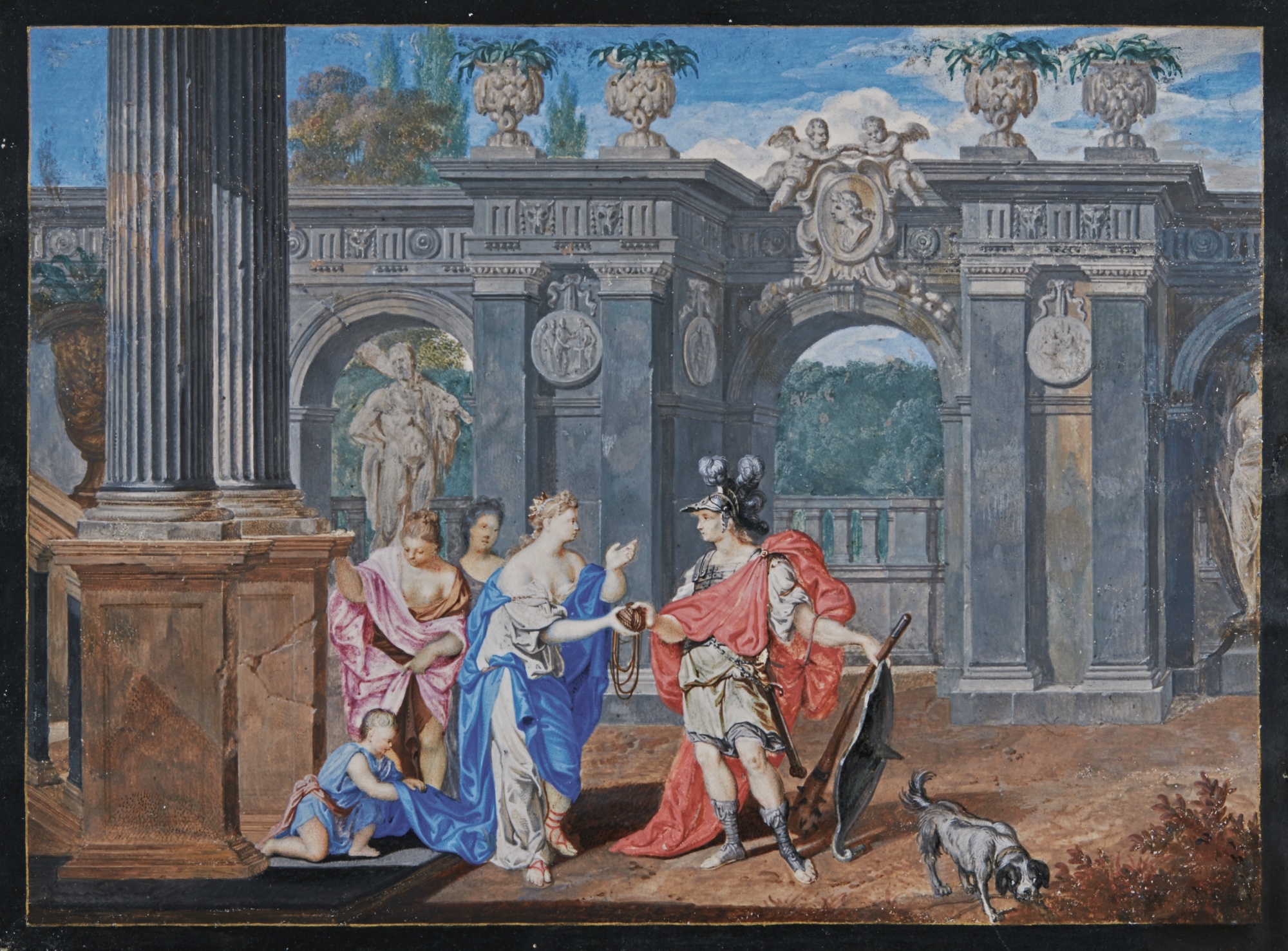 Josef Werner the Younger | ARIADNE GIVING THESEUS A BALL OF THREAD ...