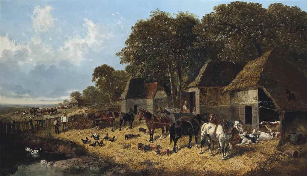 John Frederick Herring Jr. | A busy farmyard | MutualArt