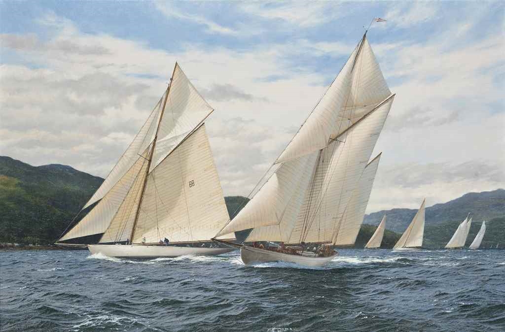 John Steven Dews | Moonbeam and Kentra on the windward leg, the Clyde ...