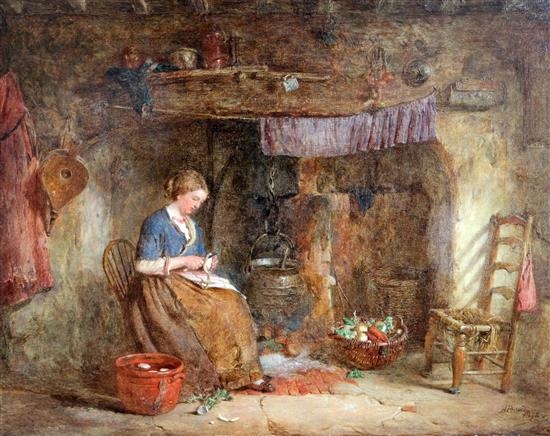 Alfred Provis | Beside the Hearth (1872) | MutualArt