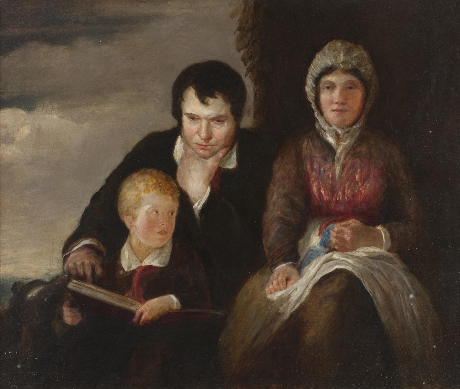 William MacTaggart I | Portrait of Robert Burns, Jean Armour and ...