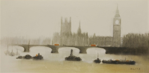 Anthony Klitz | VIEW OF THE HOUSES OF PARLIAMENT FROM ACROSS THE THAMES ...