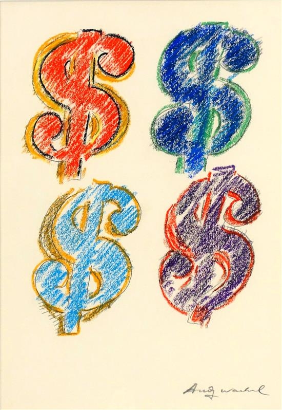 Andy Warhol | 4 Dollar signs | MutualArt