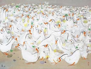 Wu Guanzhong | Haiying (Figure) (1990) | MutualArt