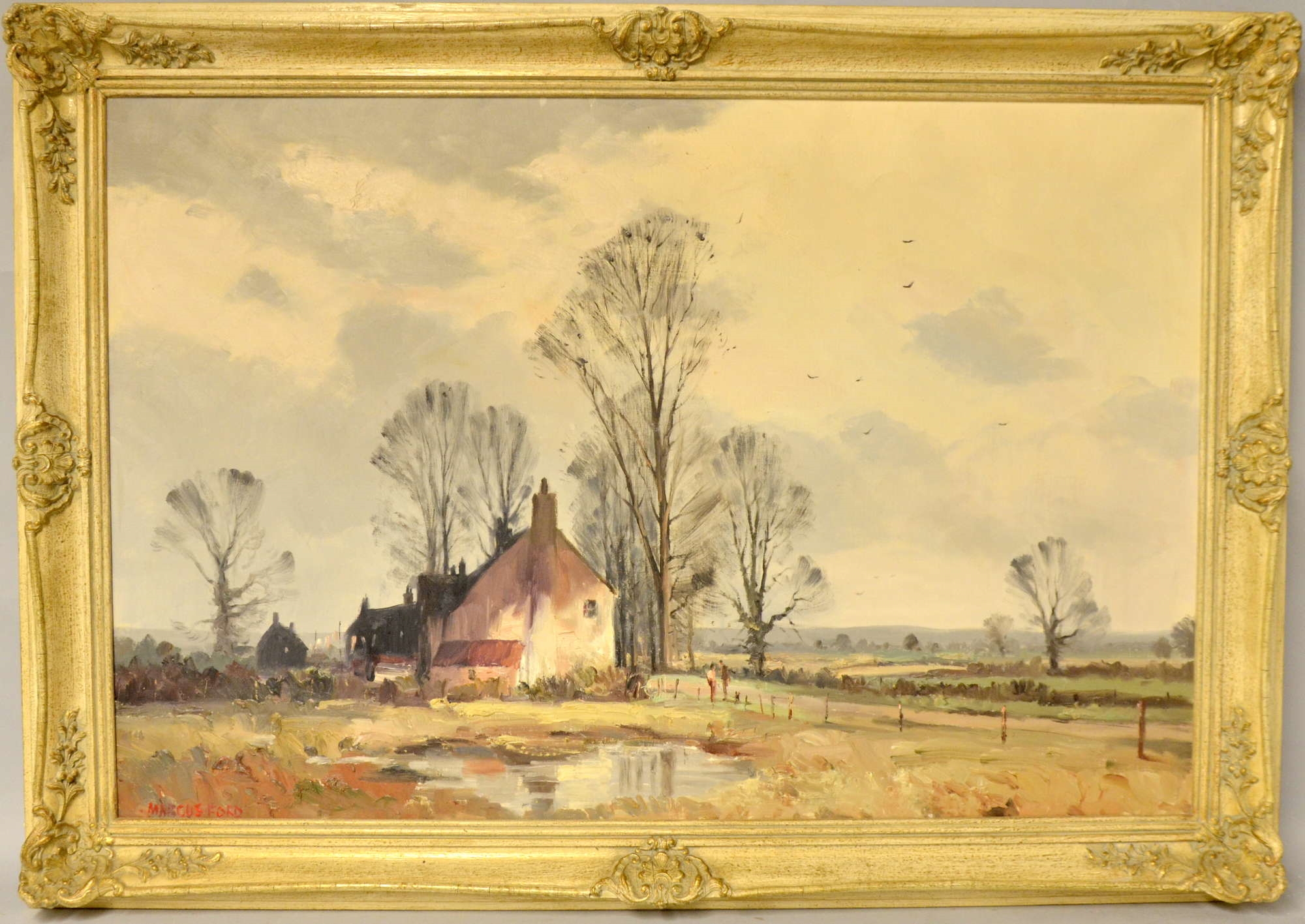 Marcus Ford | Landscape with Figure by a Cottage | MutualArt