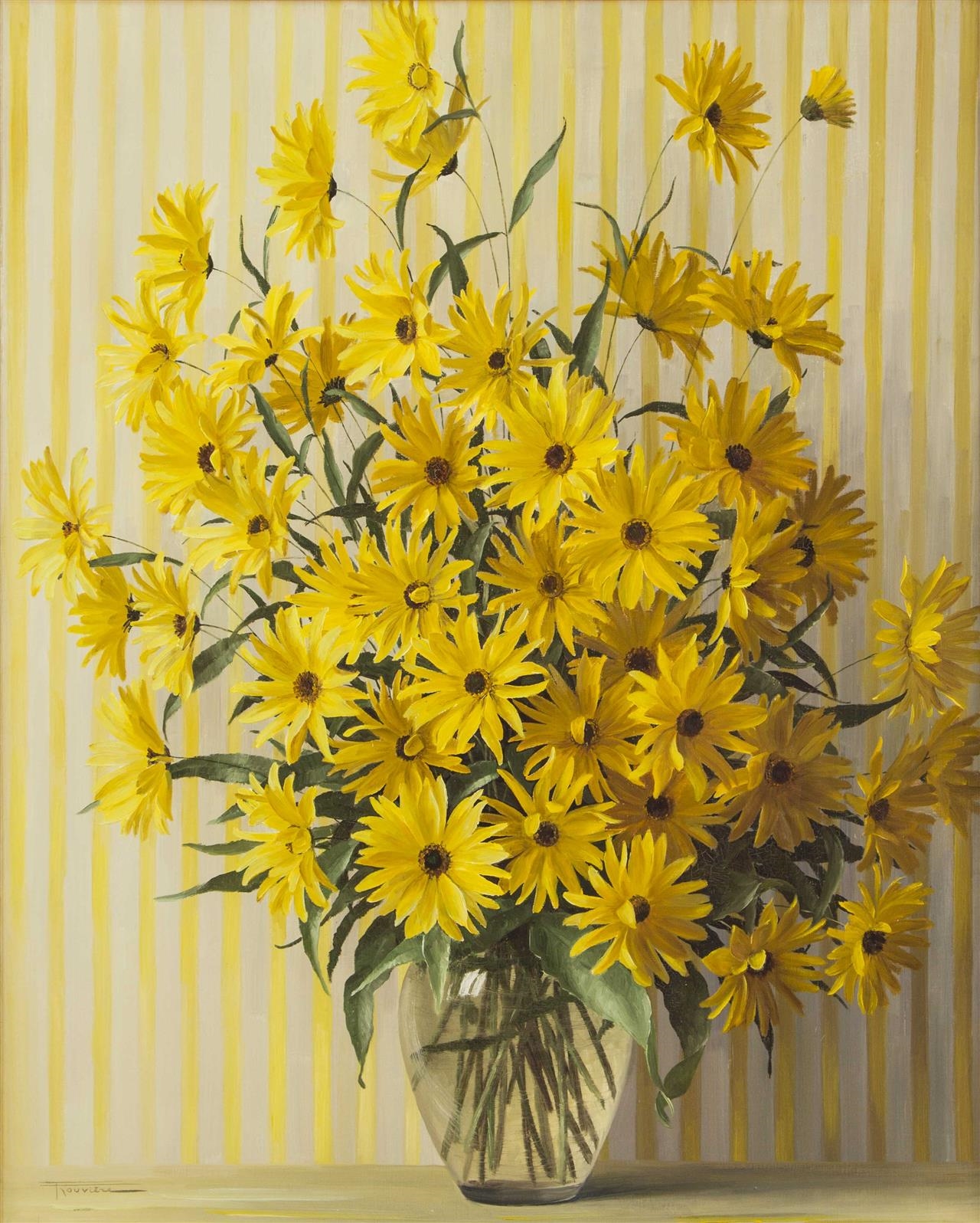 Elizabeth Rouviere | Untitled - Vase with Flowers | MutualArt