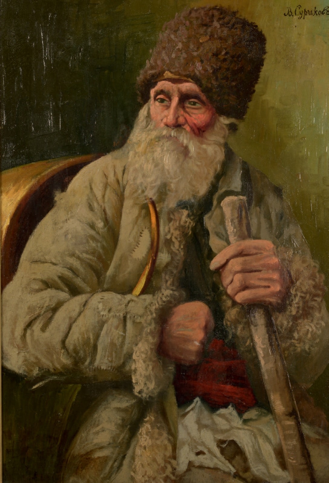 Vasily Surikov | Study of a Cossack for Siberia's conquest by Yermak ...