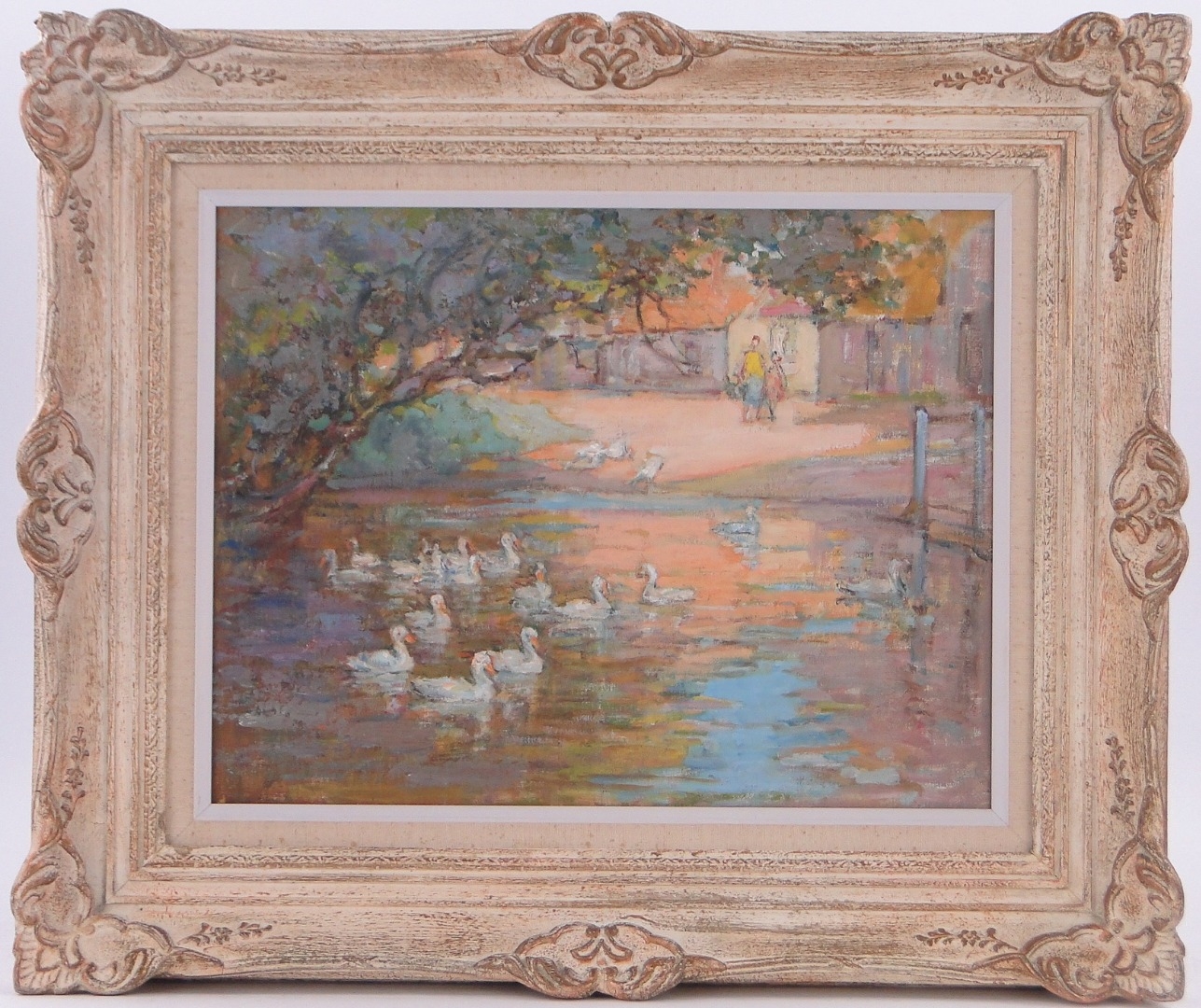 Alfred John Billinghurst | Figures Near a Duck Pond | MutualArt