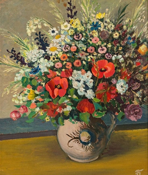 Pranas Domsaitis | Still Life with Spring Flowers | MutualArt