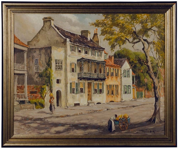 Alfred Heber Hutty | Down Church Street, Charleston (1951) | MutualArt